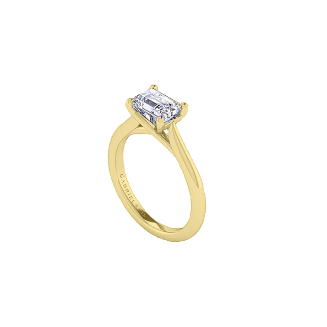 Solitaire Cathedral Engagement Ring • Brooks Diamonds